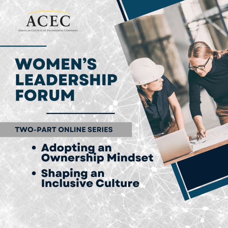 Women’s Leadership Forum Presents: Adopting an Ownership Mindset – ACEC